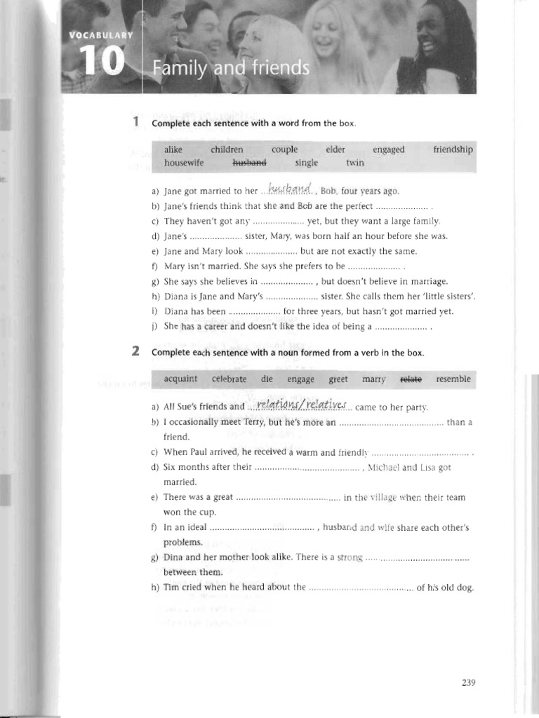 Intermediate_Language_Practice - family and friends | PDF