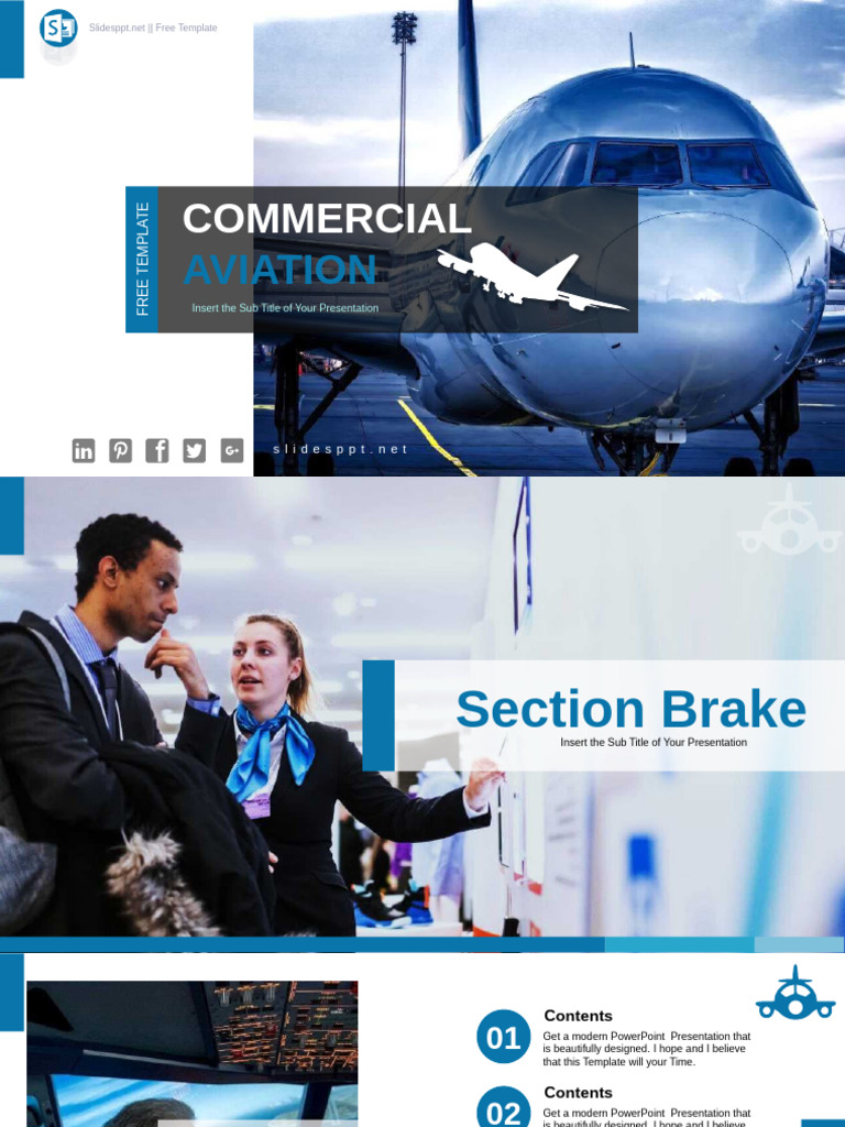 Commercial Aviation Template | PDF | Microsoft Power Point | Software