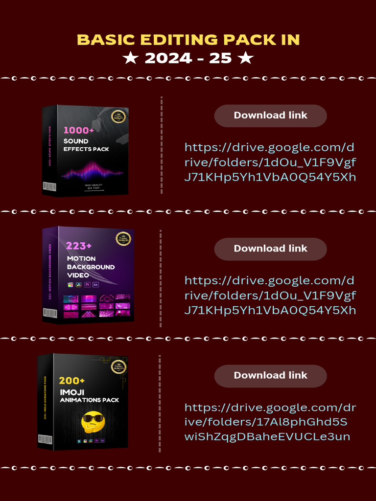 Basic Editing Pack In: Rive/Folders/1Dou - V1F9Vgf J71Khp5Yh1Vba0Q54Y5Xh | PDF