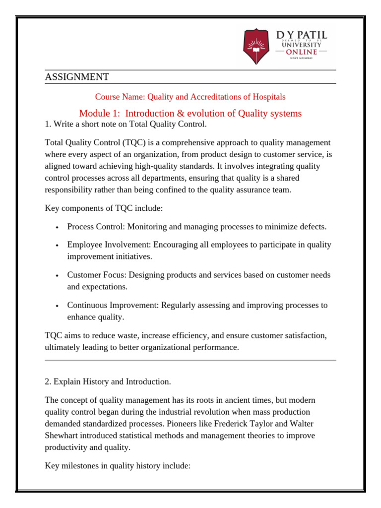 Module 1 Introduction - Evolution of Quality Systems | PDF | Quality (Business) | Quality Management