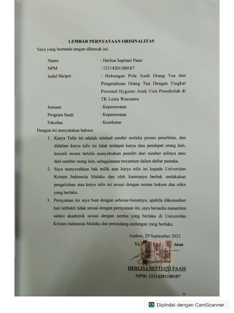 Lembar Plagiat | PDF