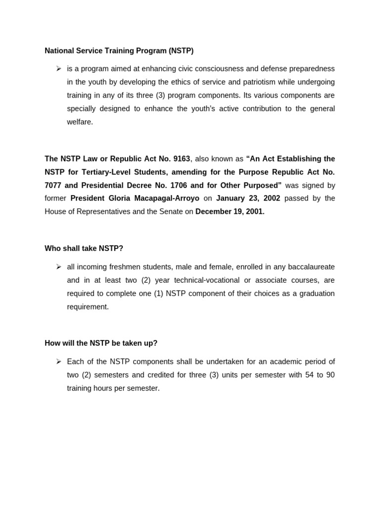 NSTP 1 (1st Exam) Reviewer | PDF
