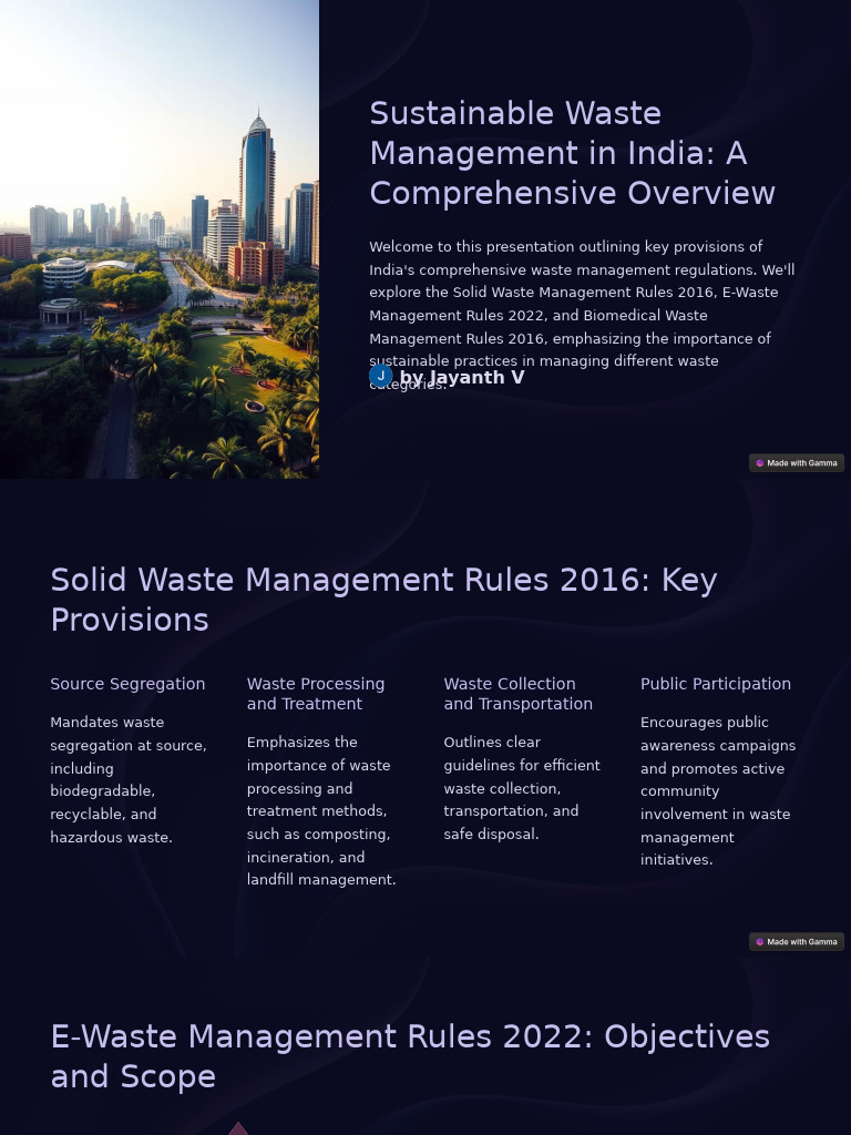 Sustainable Waste Management in India A Comprehensive Overview | PDF ...