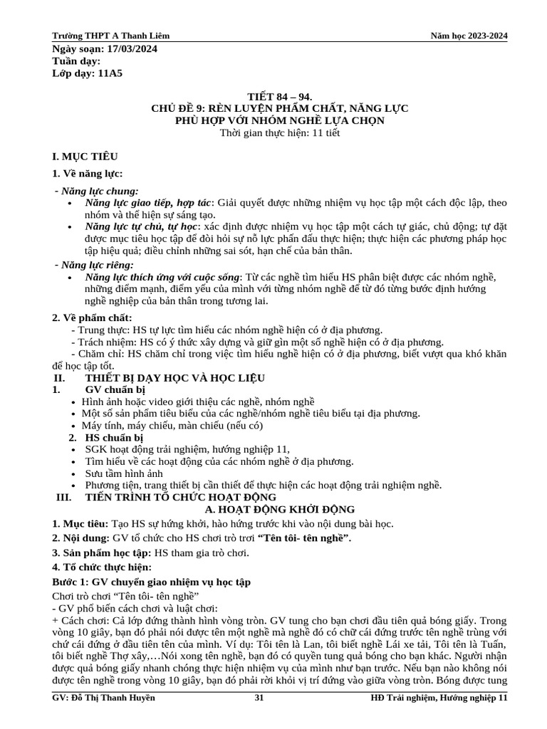 GA_HDTN_CHỦ ĐỀ 9 | PDF