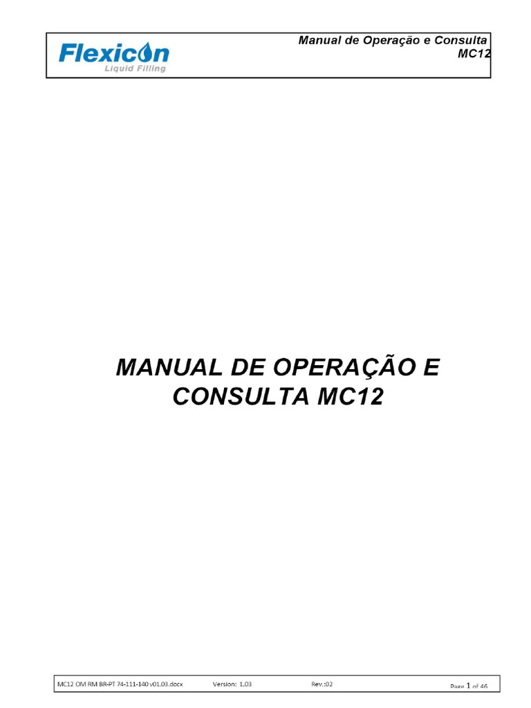 Manual MC12 PT BR - Flexcon | PDF