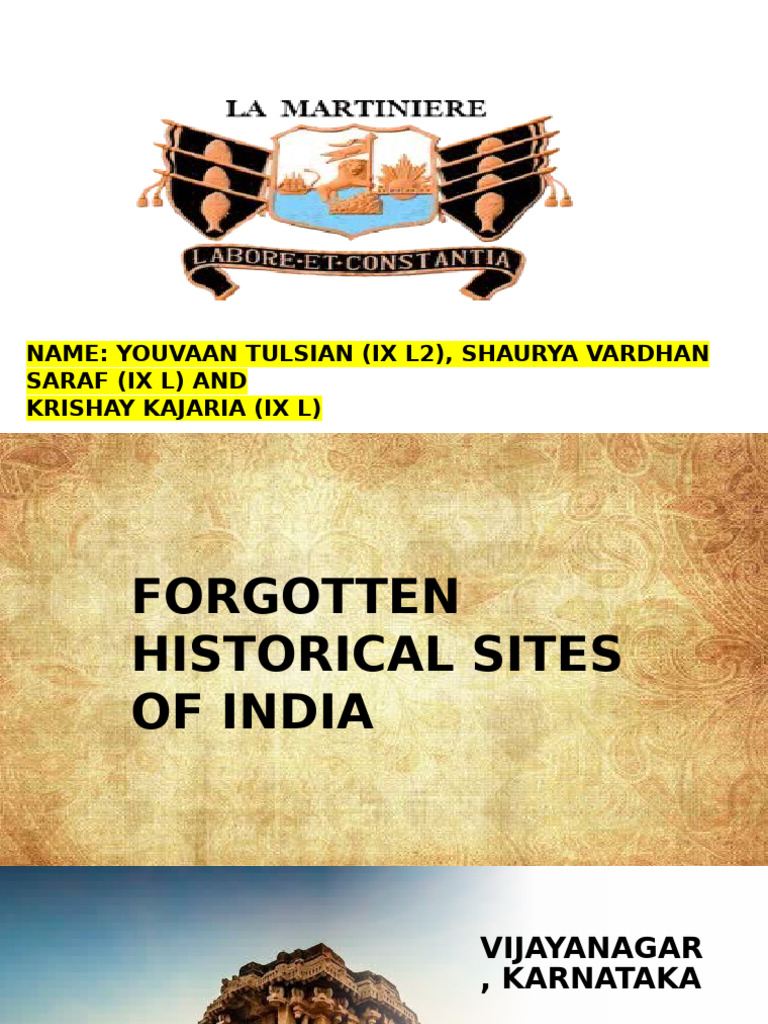 Forgotten Historical Sites of India | PDF
