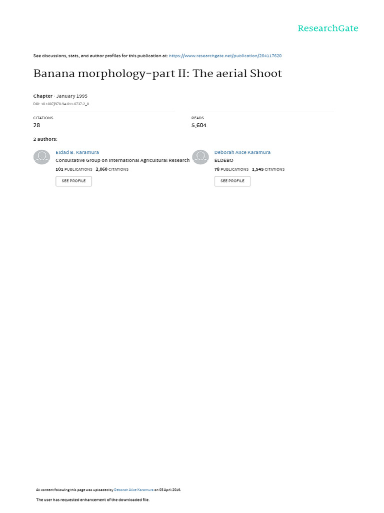 Banana Morphology-Part II The Aerial Shoot | PDF | Leaf | Banana