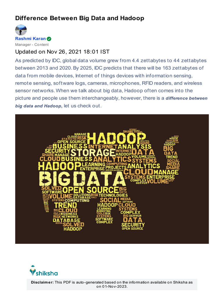 Big Data and Hadoop | PDF | Apache Hadoop | Big Data