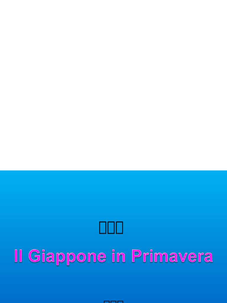 Giappone in Primavera | PDF