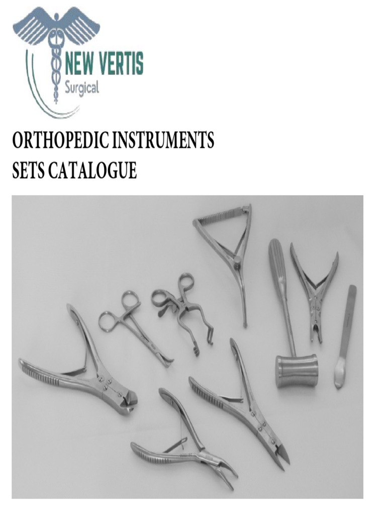 BASIC ORTHOPEDIC INSTRUMENT SETS CATALOGUE | PDF | Screw | Drill