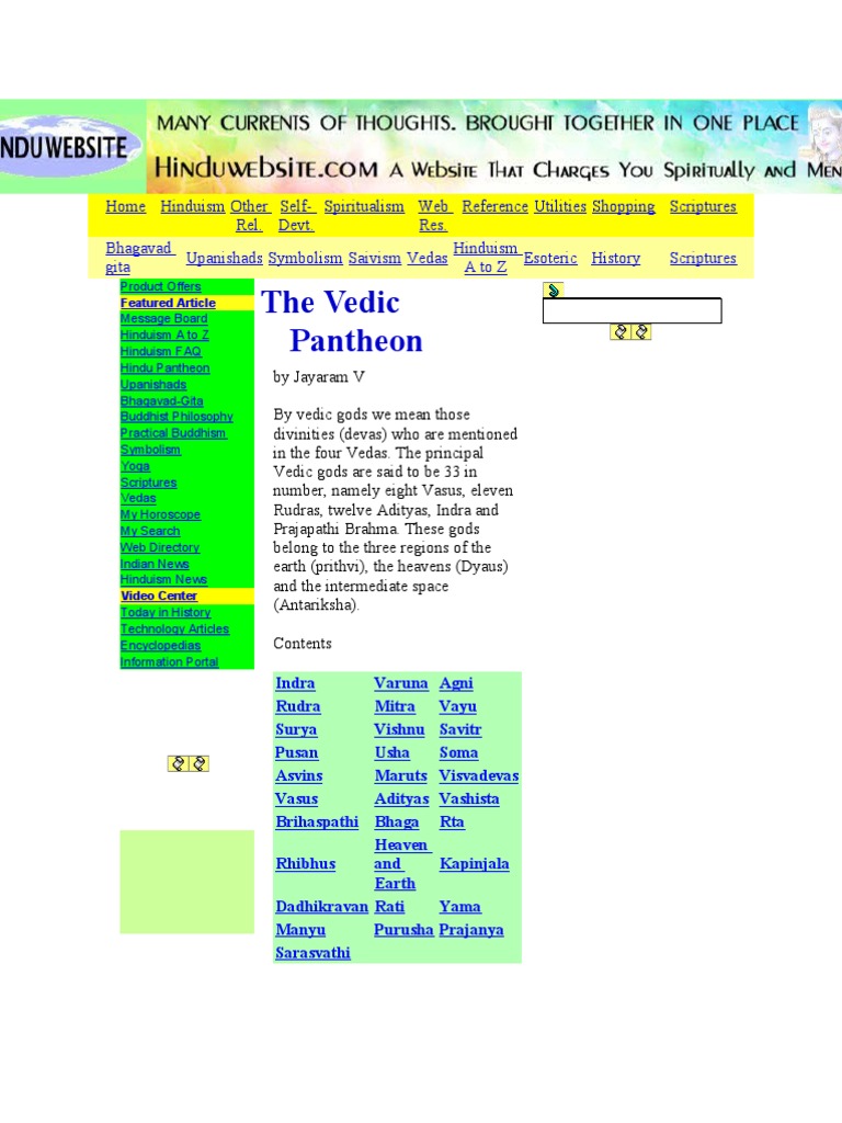 Vedic Gods | PDF | Polytheism | Indian Religions