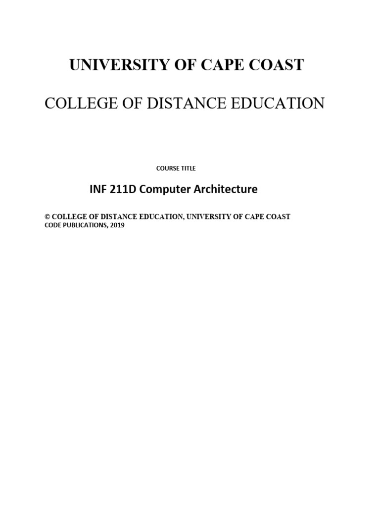 INF 211D Computer Architecture | PDF | Central Processing Unit ...
