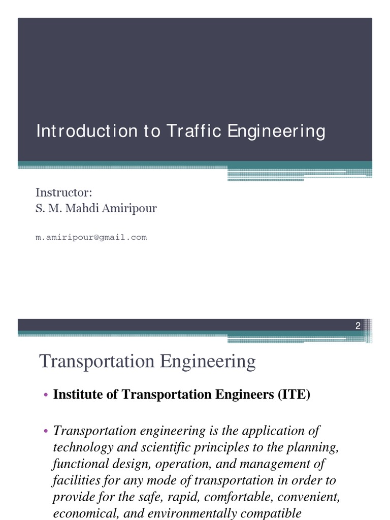 Elements of Traffic Engineering Lecture 1 - Introduction To Traffic Engineering | PDF | Computers
