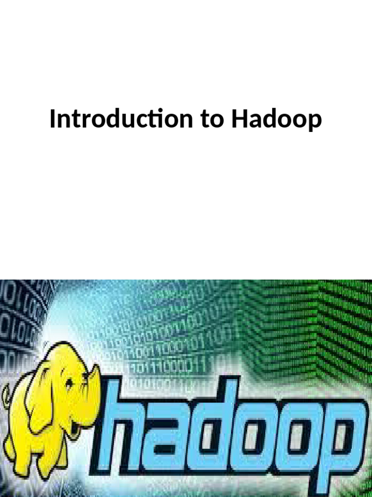 Introduction To Hadoop - Chapter-2 | PDF | Apache Hadoop | Map Reduce