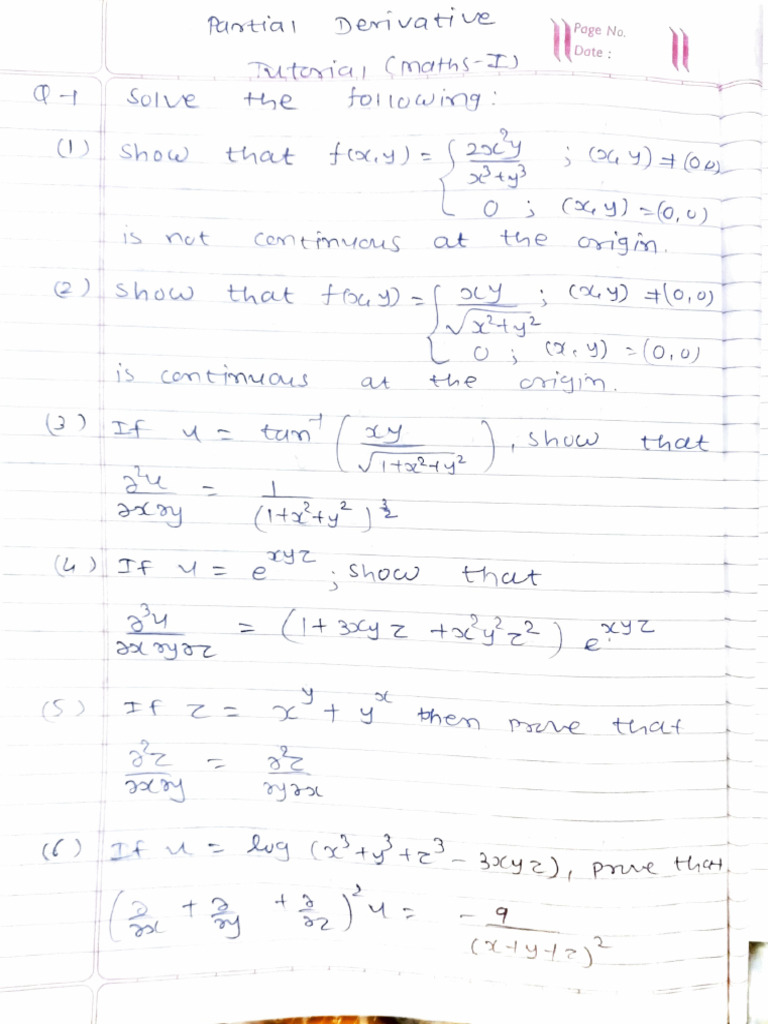 Advanced Calculus Problem Set | PDF