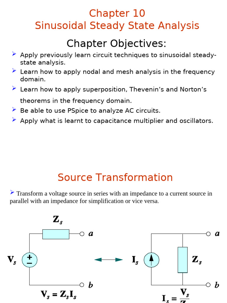 Sinusoidal Steady State Analysis B Pdf Electrical Impedance Electrical Network