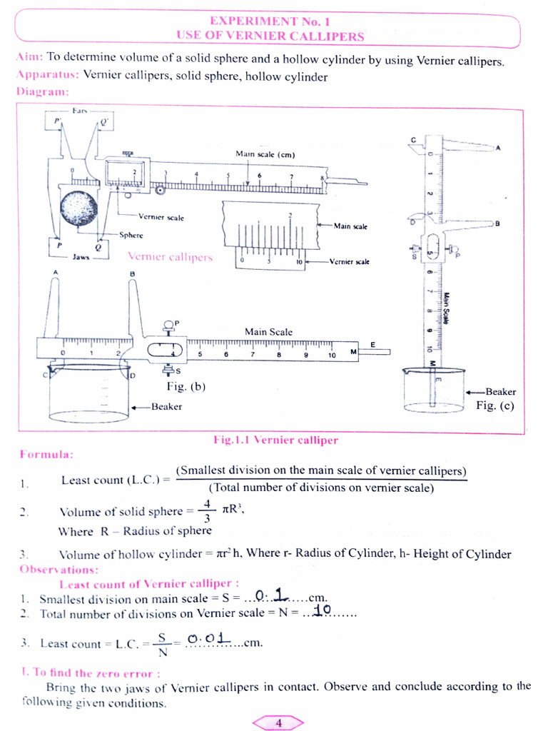 XI Physics Practical Solutions | PDF