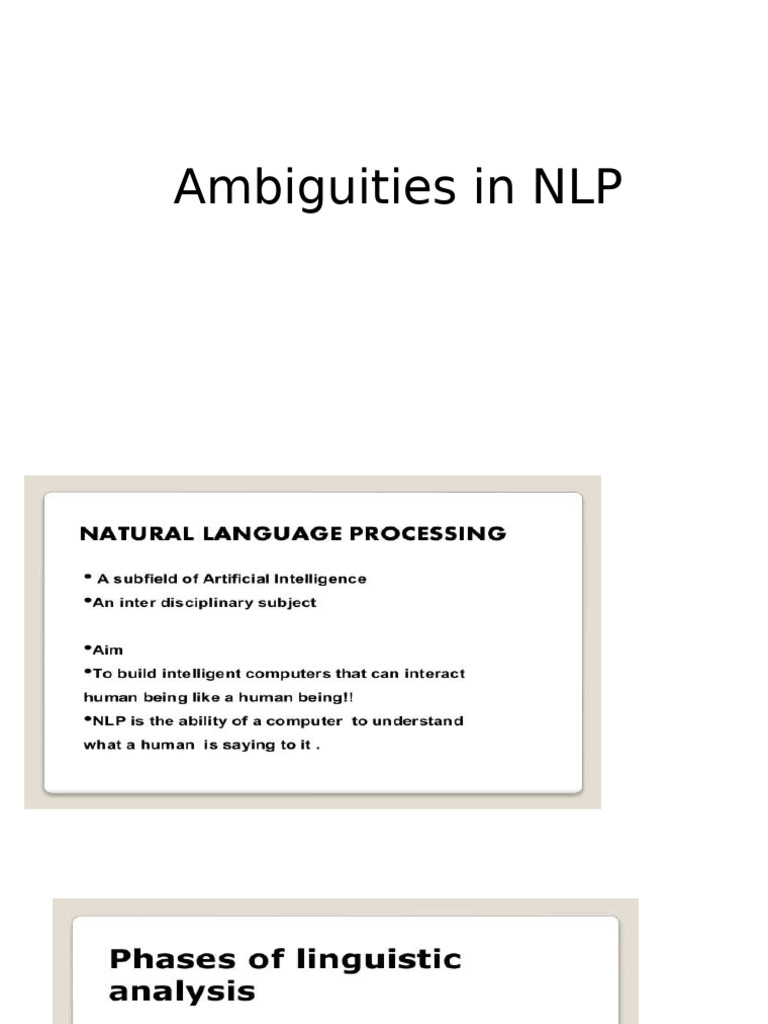 5-Ambiguity and Uncertainity in NLP-09!01!2024 | PDF