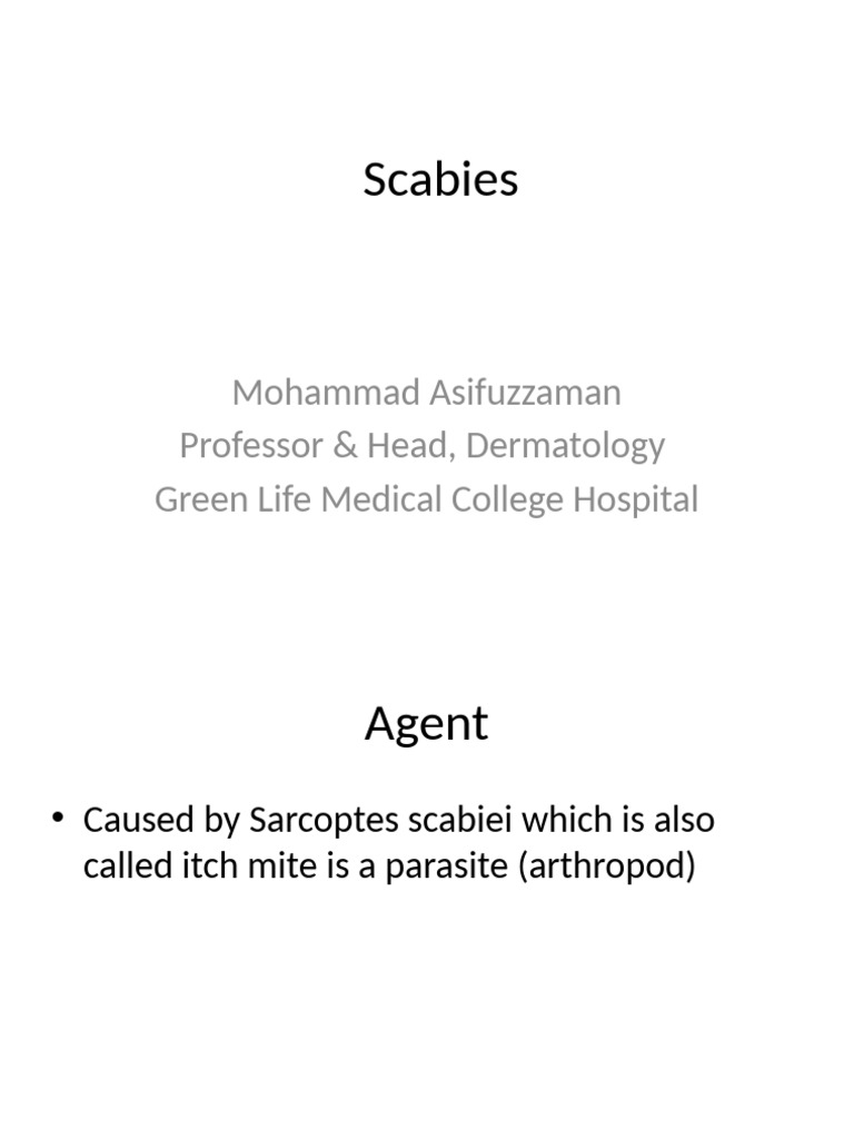 Scabies | PDF | Diseases And Disorders | Medical Specialties