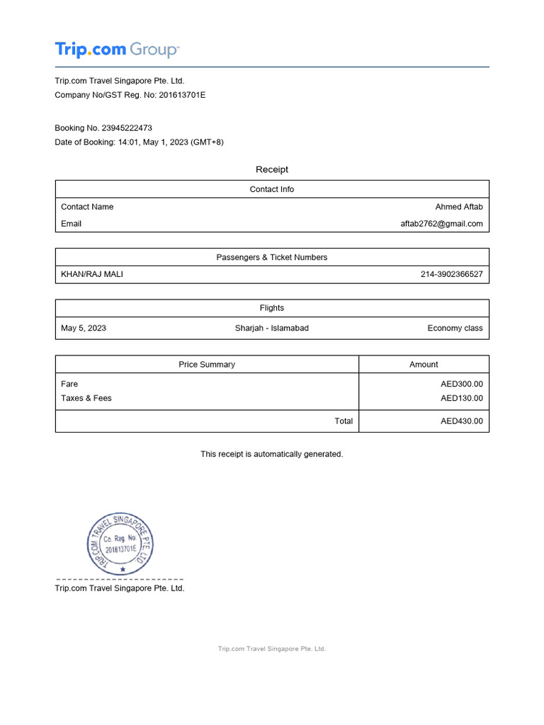 E-receipt | PDF