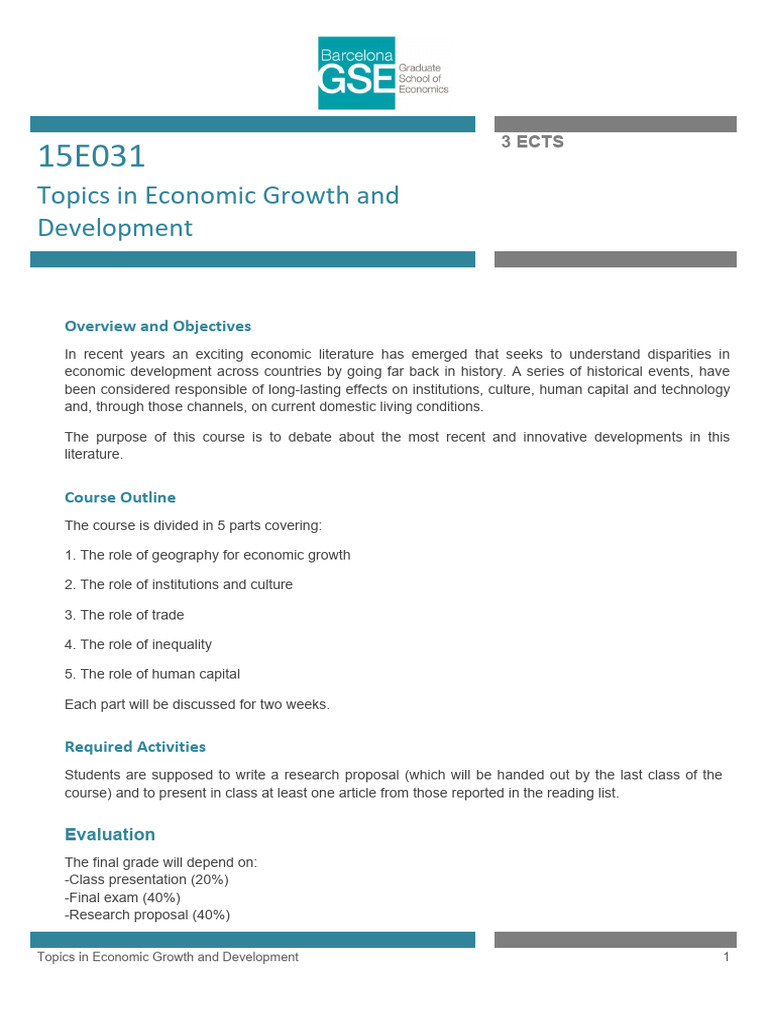 Economic Growth Development | PDF | Economic Growth | Institution