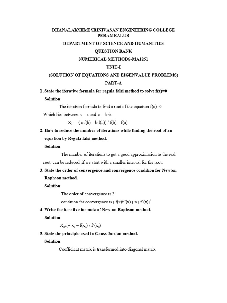 NUMERICAL METHODS | PDF | Differential Equations | Numerical Analysis NUMERICAL METHODS | PDF | Differential Equations | Numerical Analysis