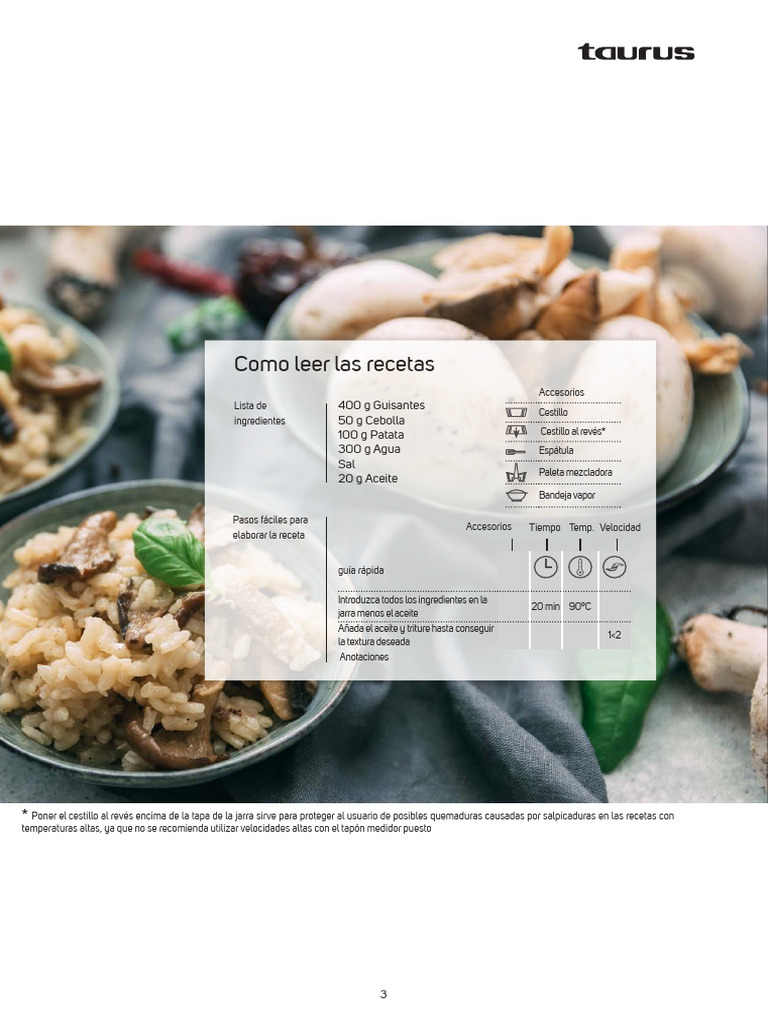 MANUAL Taurus Foodie Recipes Book Red | PDF | Alimentos | Cocina