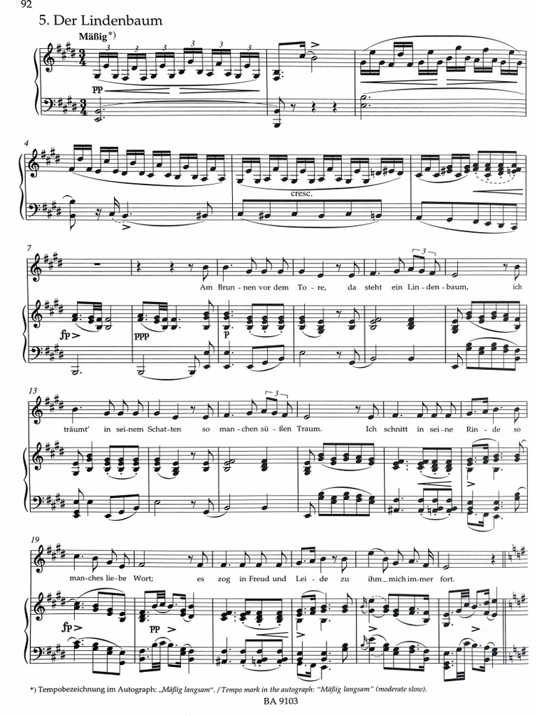 Der Lindenbaum (High) | PDF