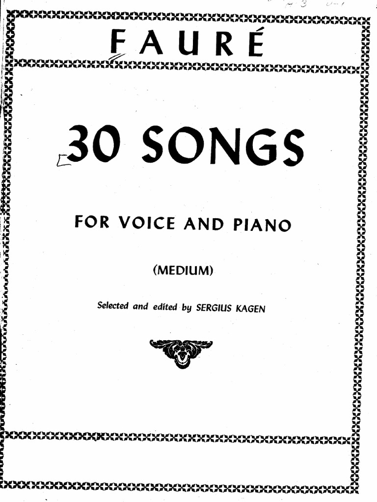 30 Songs Faure (Medium) | PDF