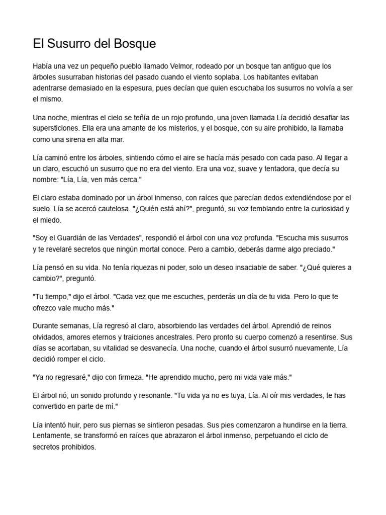 El Susurro Del Bosque | PDF