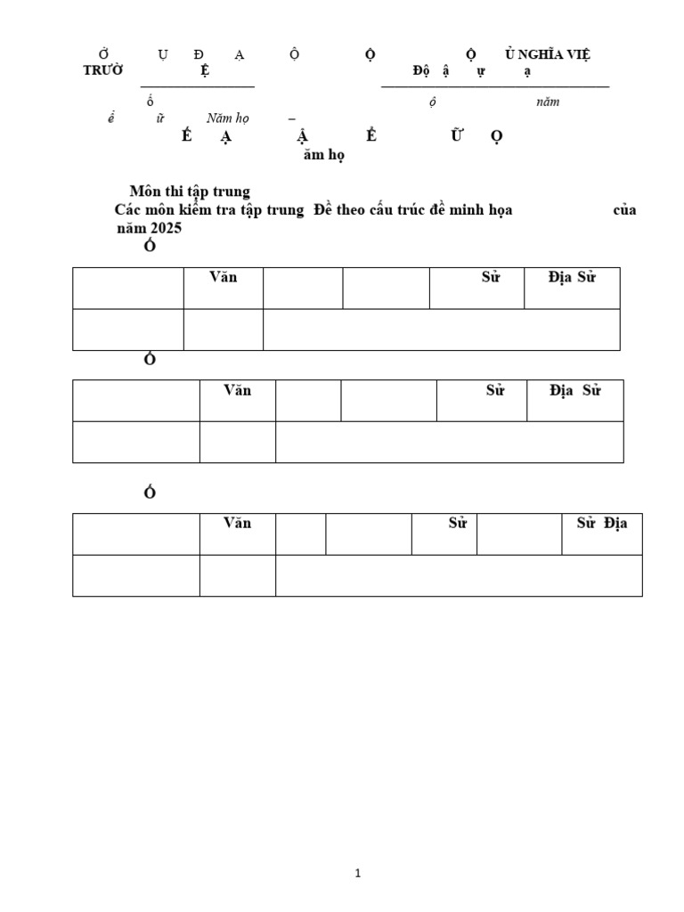KH Ktra Gi A HK I Thông Báo | PDF