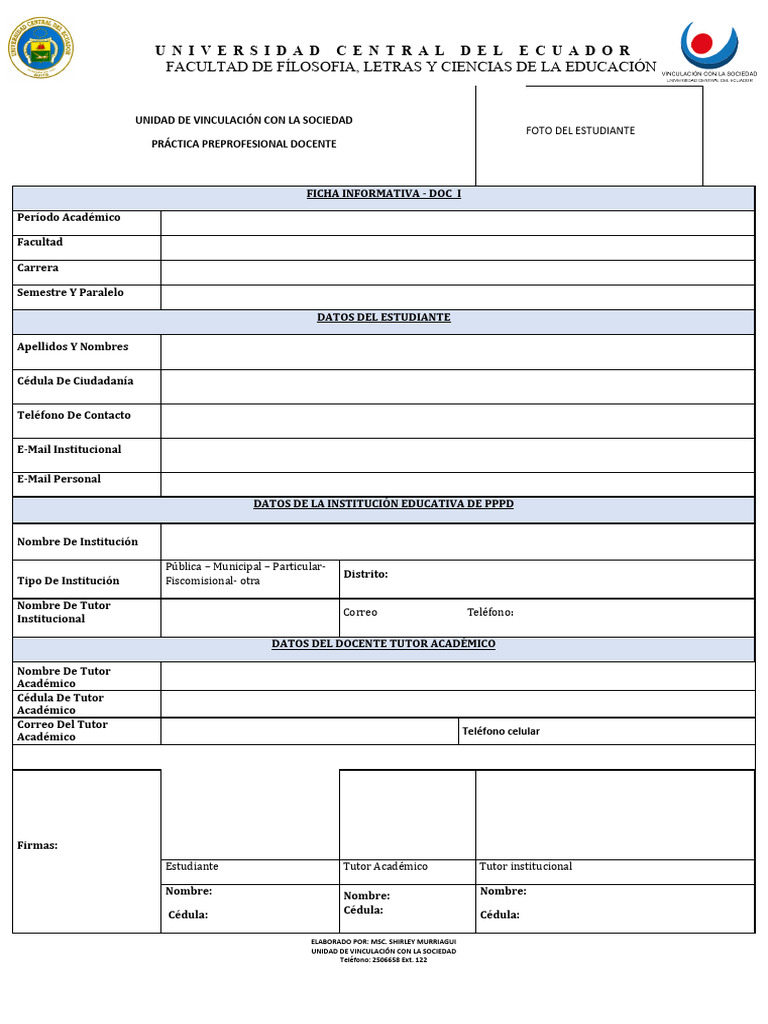 Práctica Preprofesional Docente UCE | PDF | Maestros