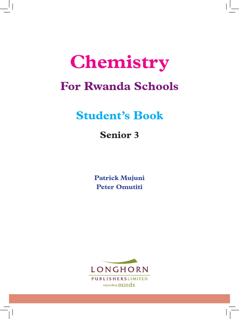 Chemistry, Student's Book, Senior Three | PDF | Graphite | Combustion