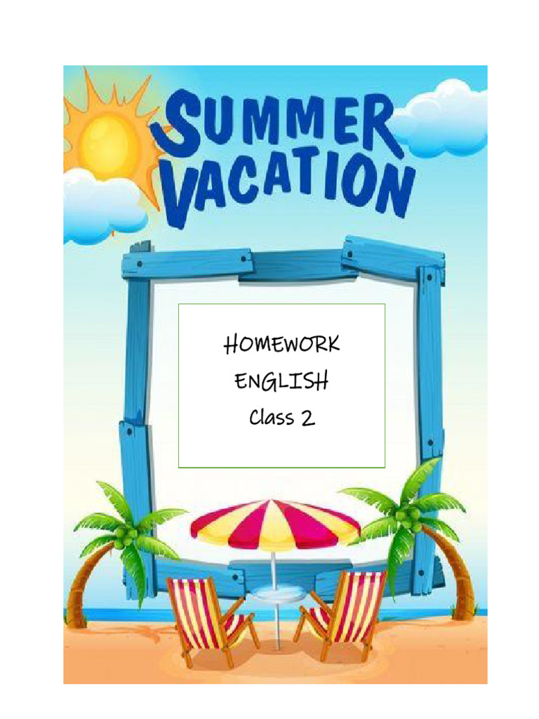 Class 2 English Holiday Homework | PDF