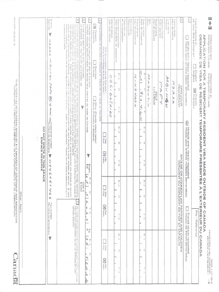 DEMANDE DE VISA | PDF