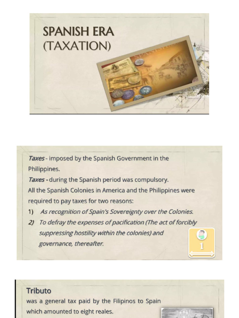 Lesson 9 Taxation During The Spanish Period | PDF