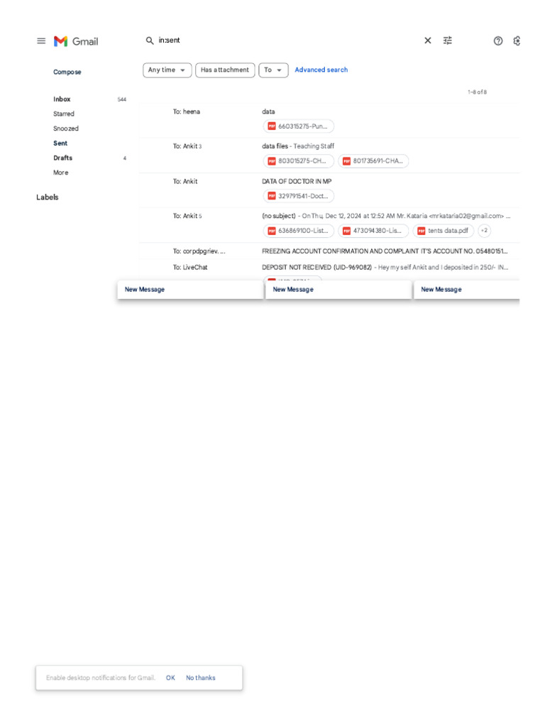 Sent Mail - m2@gmail.com - Gmail | PDF