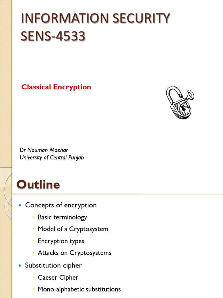 Week 2 2classical Encryption | PDF | Cryptography | Cryptanalysis