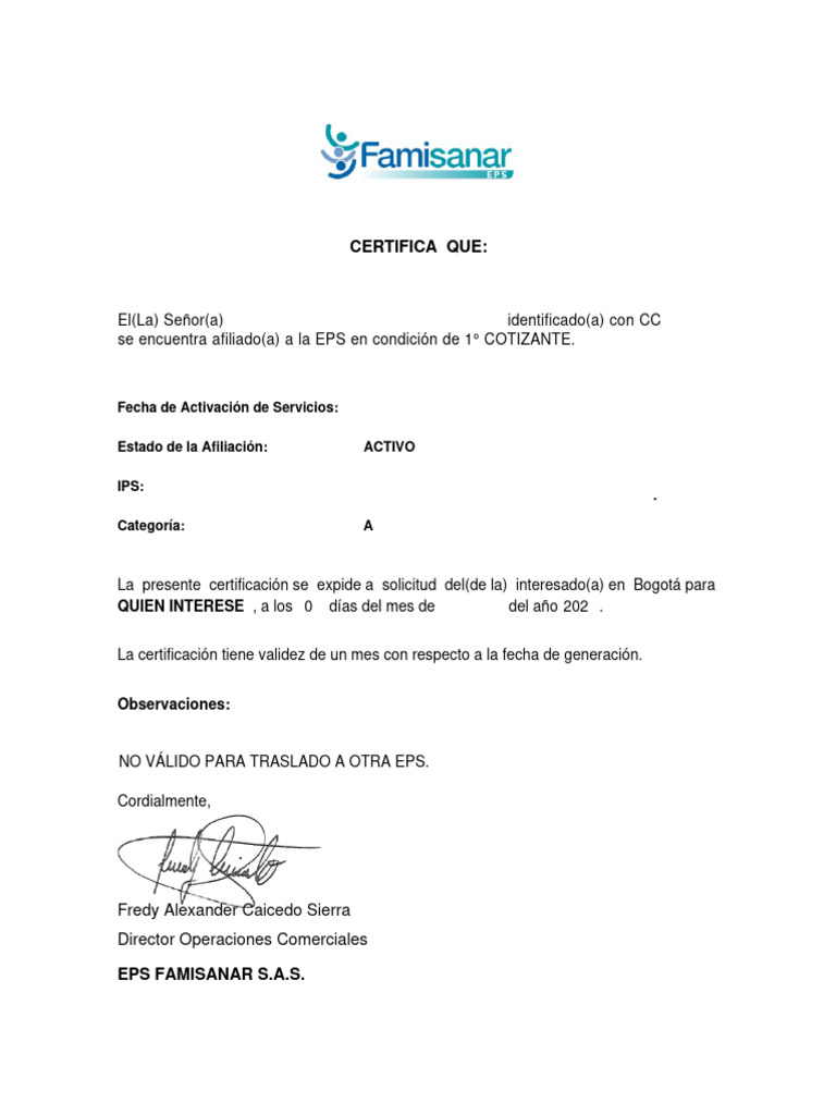 Certifica Que CC1000520451 | PDF