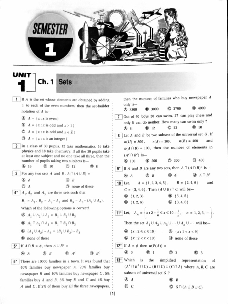 MATH MCQ 1st Semester With OMR Paper | PDF