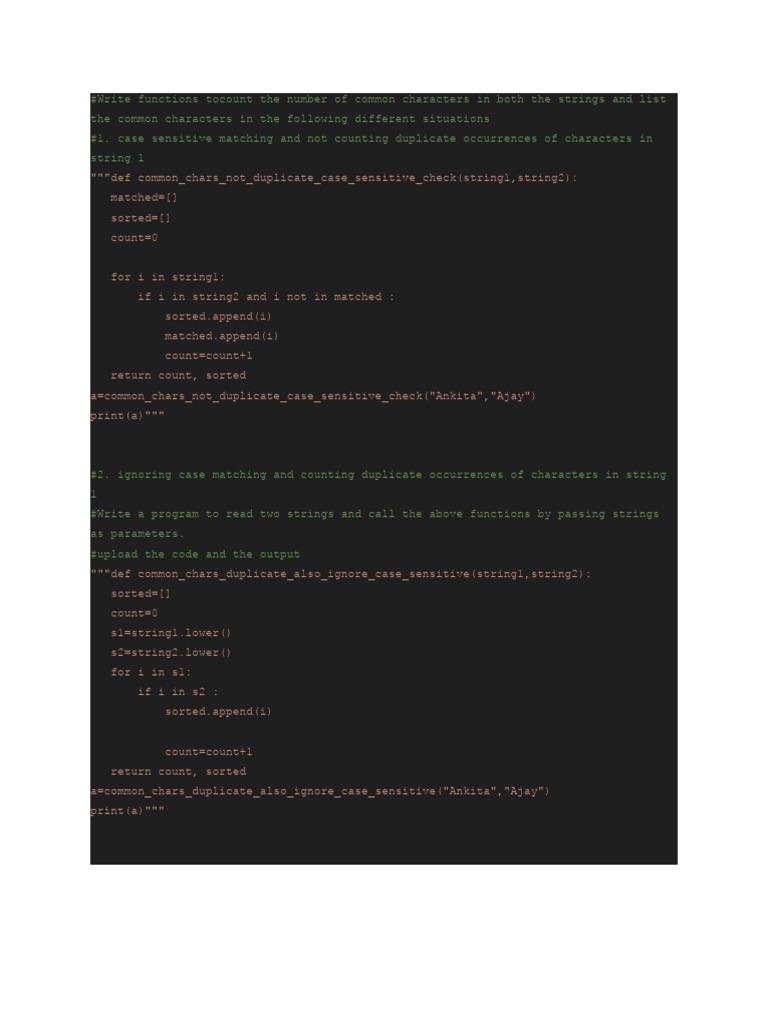 Practice assignment on strings | PDF