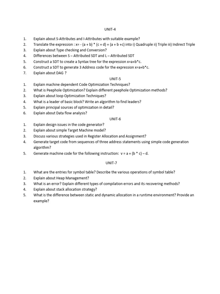 Important Questions | PDF