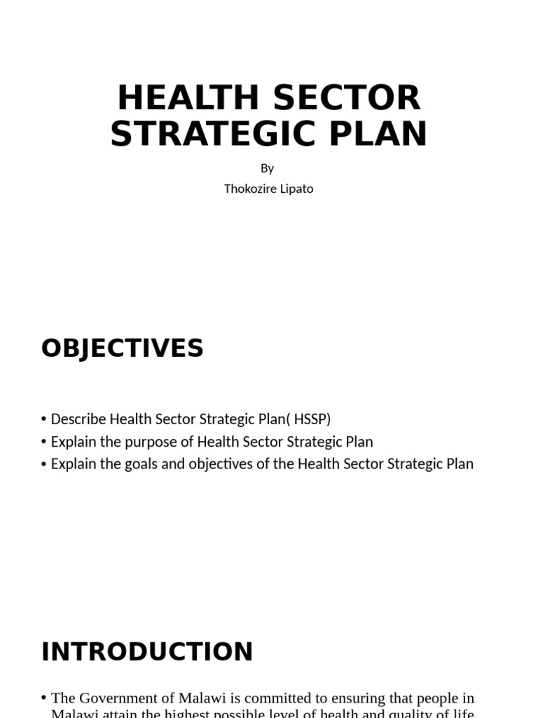 01._HEALTH_SECTOR_STRATEGIC_PLAN.pptx | PDF | Health Human Resources ...