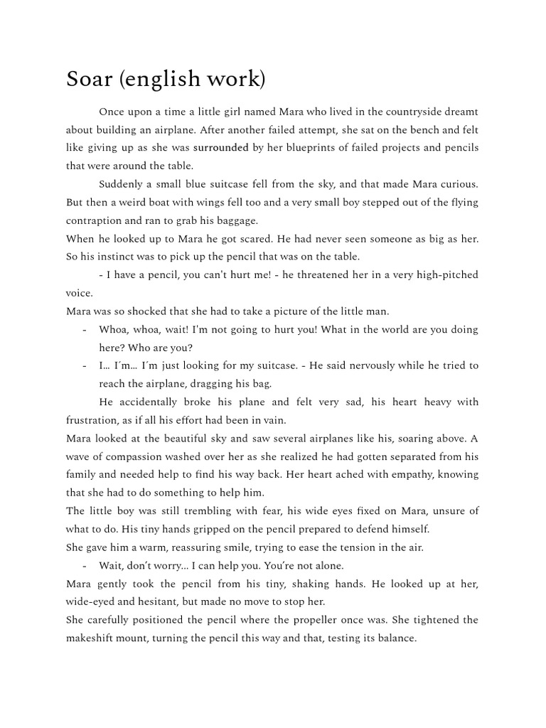 Soar (english work) | PDF
