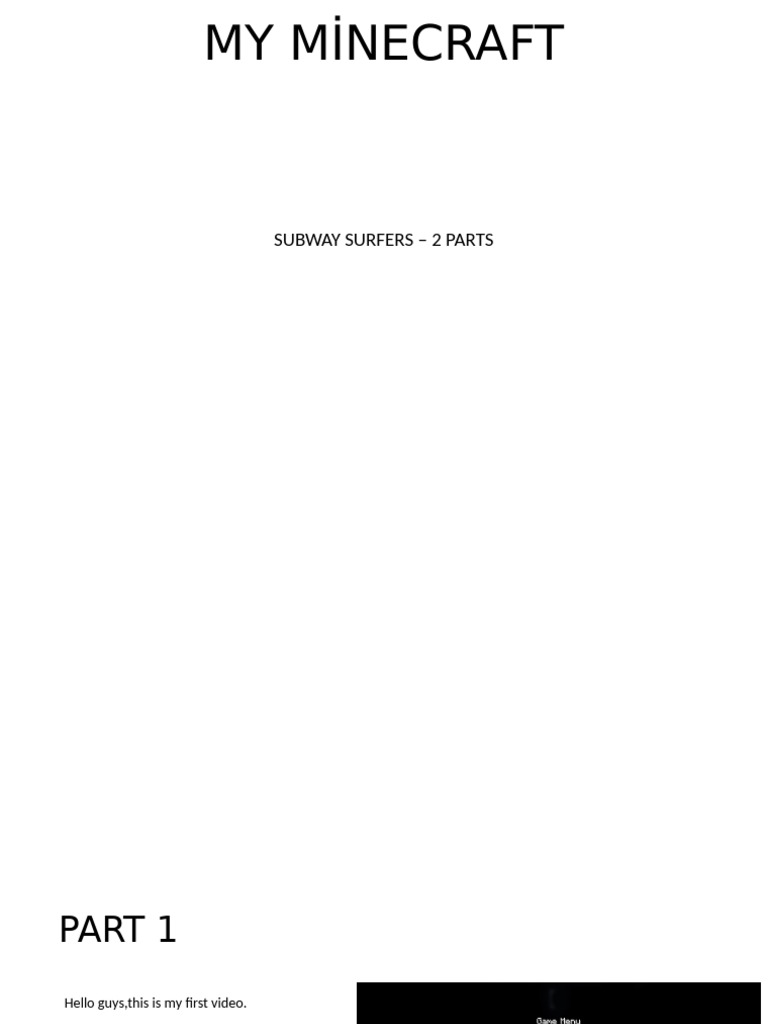 Minecraft Subway Surfers Guide | PDF
