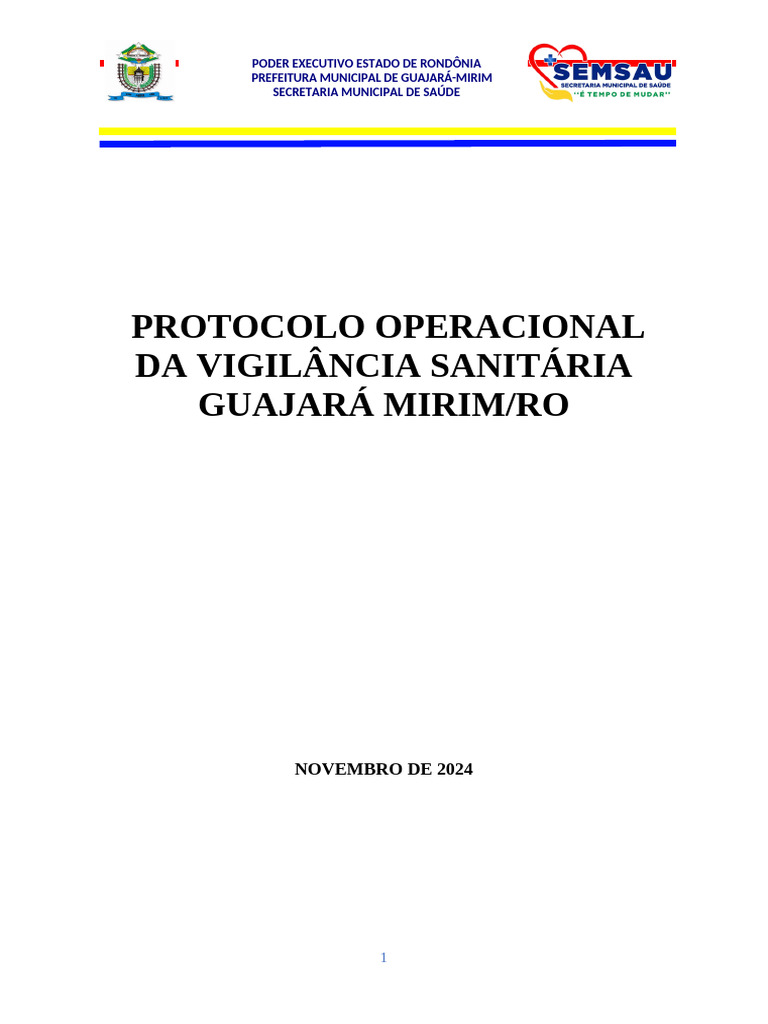 PROTOCOLO VIGILÂNCIA SANITÁRIA | PDF