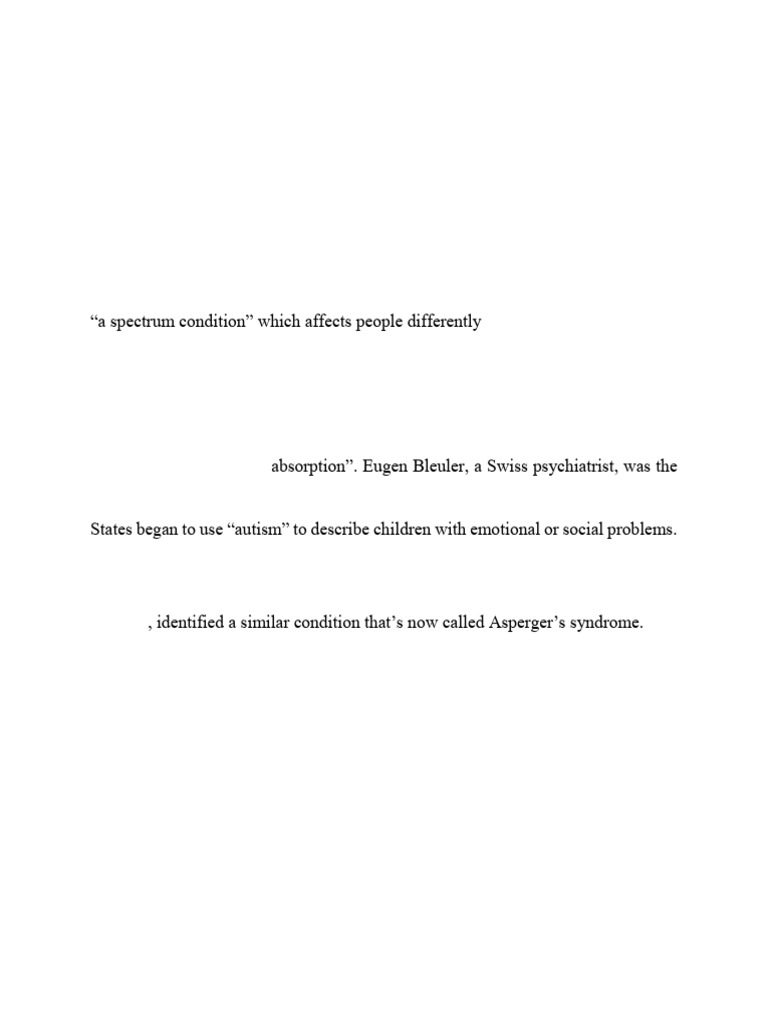 Autism Handout Dr Fayrouz Fouad | PDF | Autism Spectrum | Mental Disorder