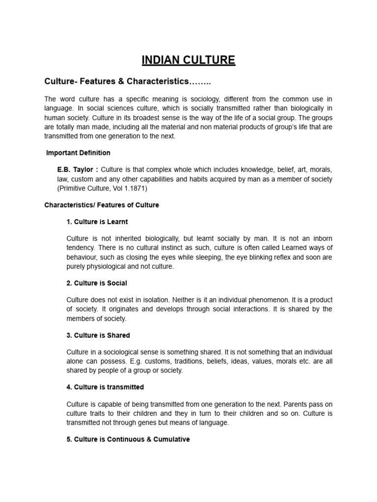 Indian Culture | PDF | Sociology | Science