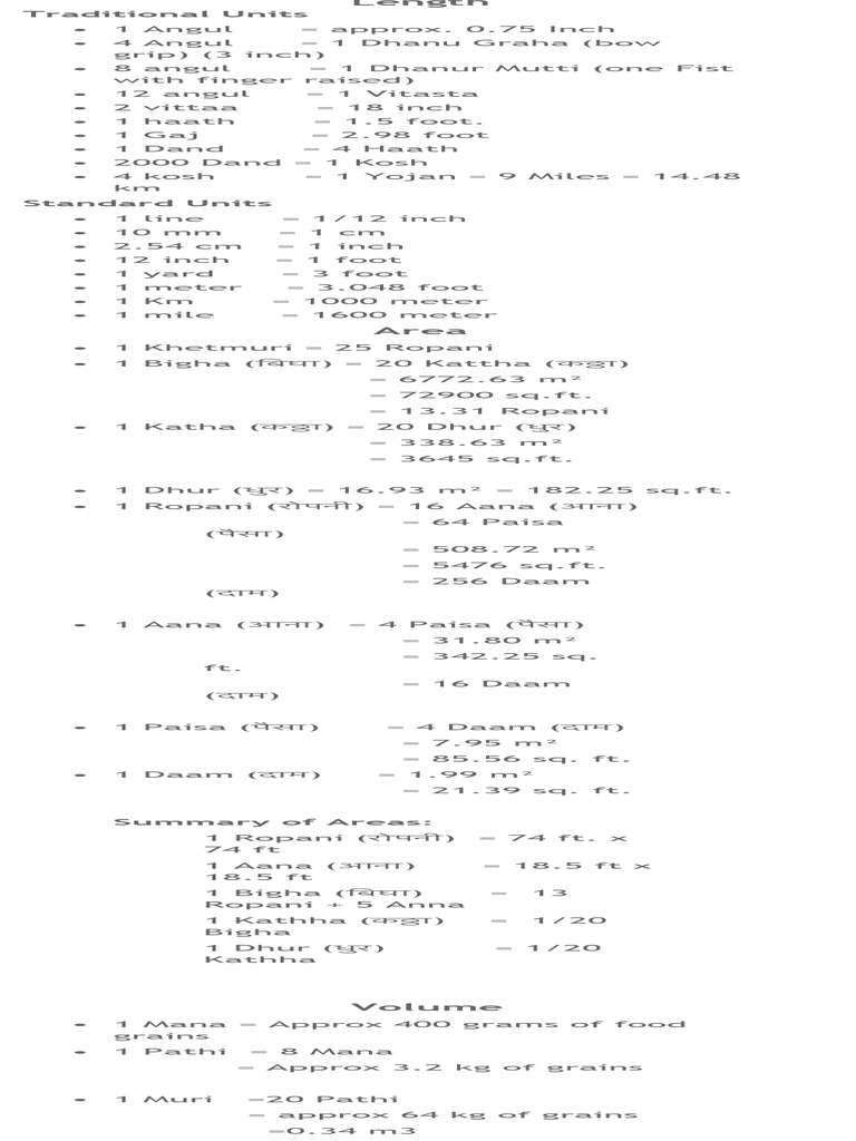 .NP Engineers Blog Units of Measurement in Nepal | PDF