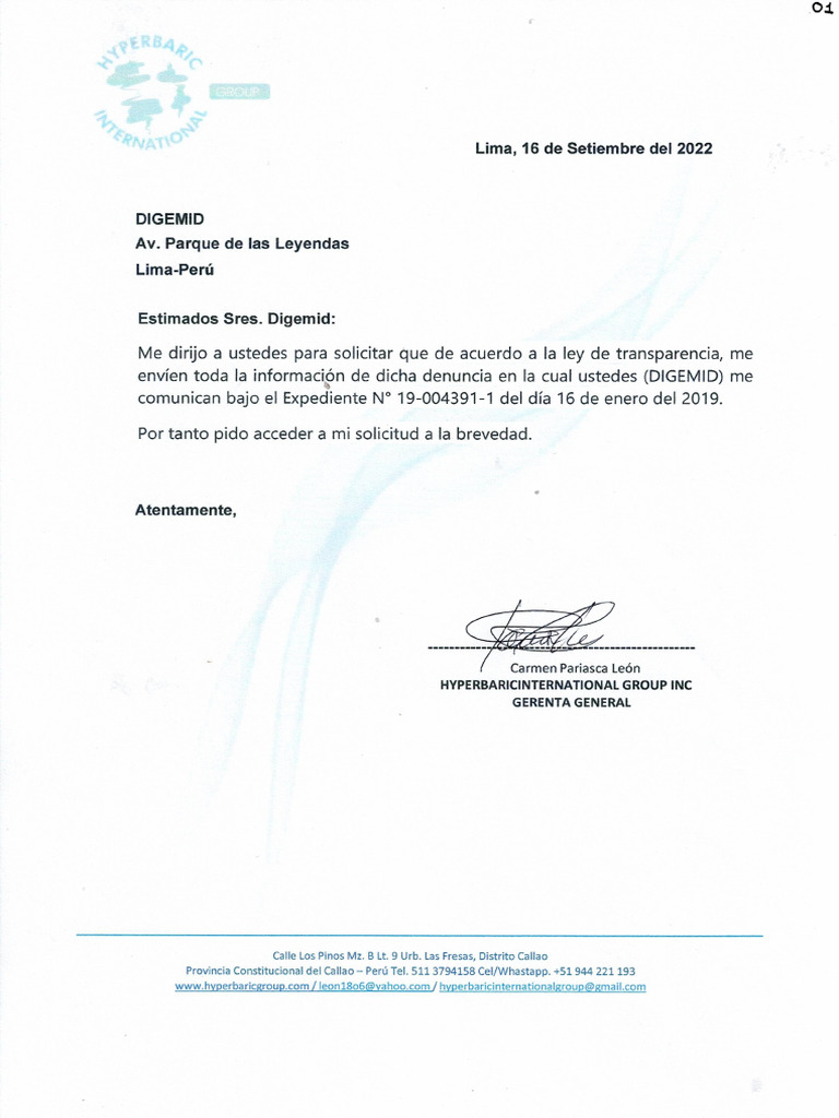 Digemid Solicitud | PDF